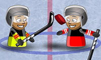 Play Puppet Hockey Battle online at Mousebreaker.com